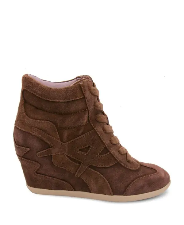 Ash Boradia Lace Up Wedge Sneakers - Chestnut