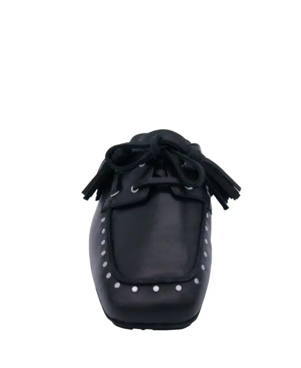 Ash Bavaria Studded Mule - Black