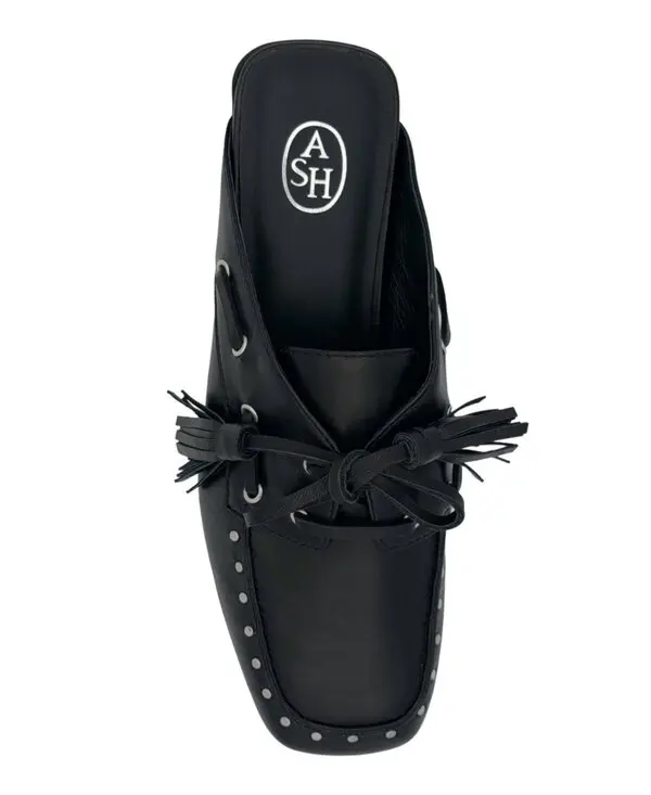 Ash Bavaria Studded Mule - Black