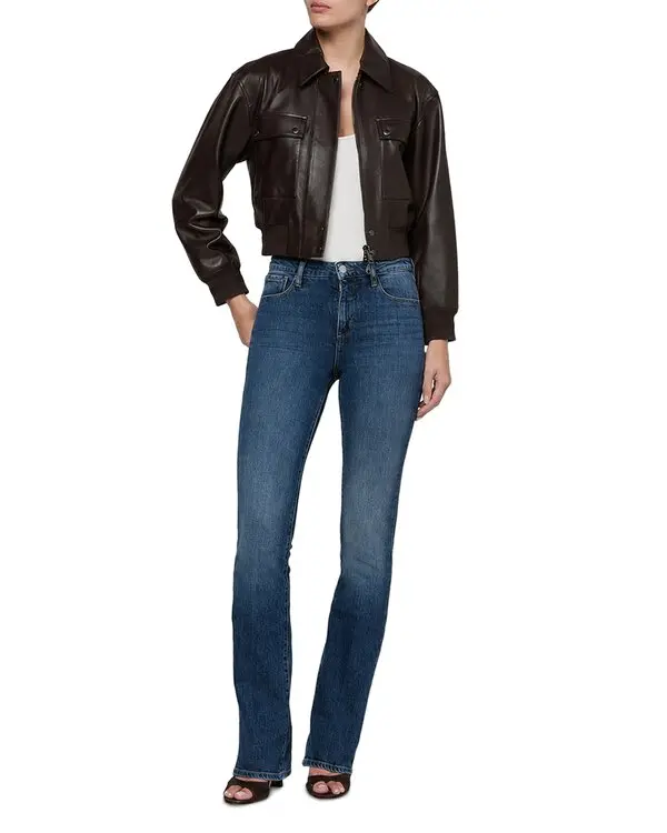L'Agence Clotilde Leather Bomber Jacket
