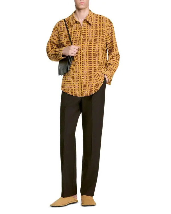 Sandro Velvet Flocking Thread Shirt