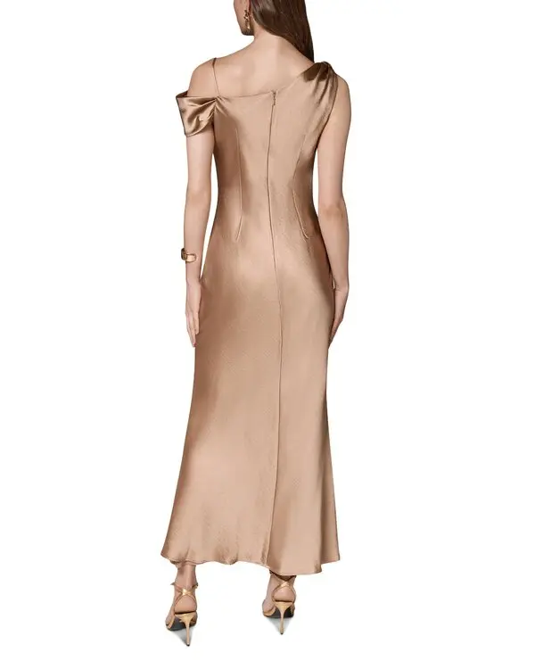 Donna Karan New York Asymmetrical Cowl Neck Gown