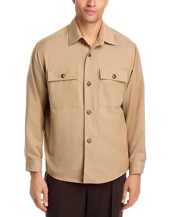 BOSS Carper Wool Button Overshirt
