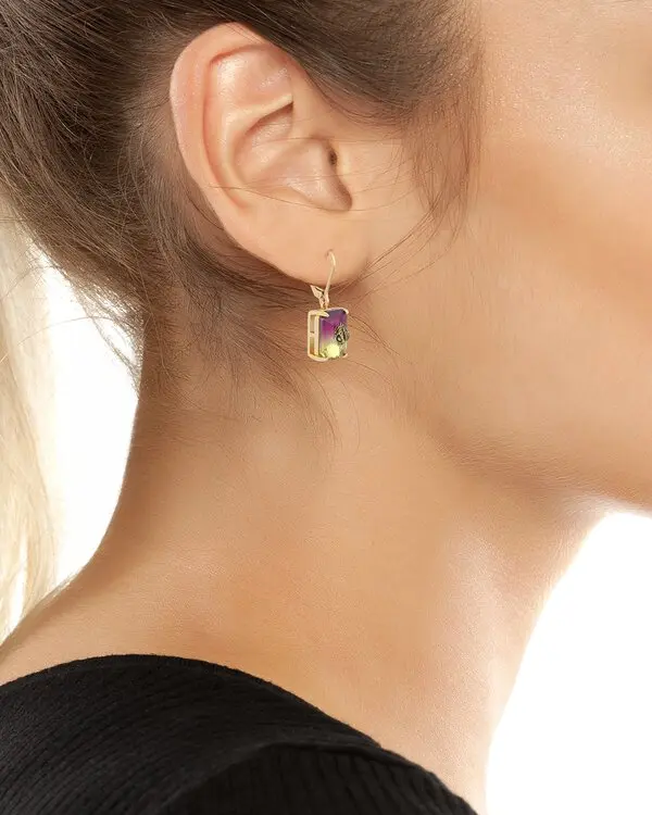 Kurt Geiger Signature Eagle Ombre Stone Drop Earrings