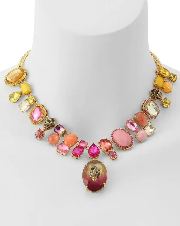 Kurt Geiger Signature Eagle Gemstone Statement Collar Necklace