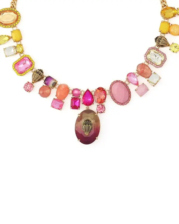 Kurt Geiger Signature Eagle Gemstone Statement Collar Necklace