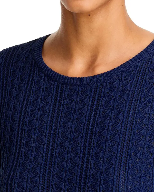Elie Tahari Julietta Pointelle Sweater Dress