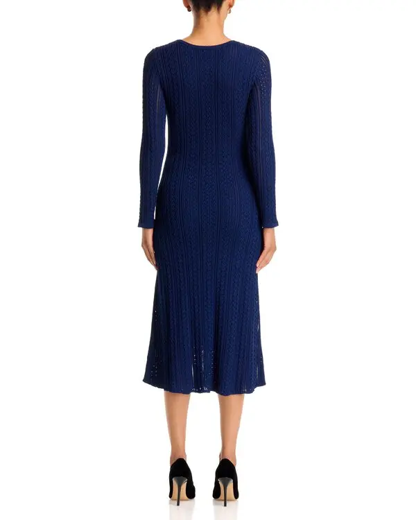 Elie Tahari Julietta Pointelle Sweater Dress