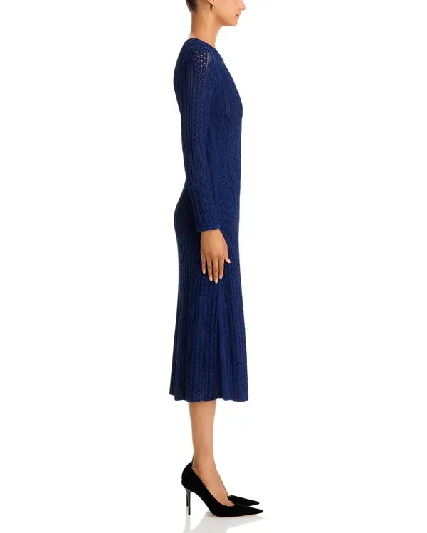 Elie Tahari Julietta Pointelle Sweater Dress