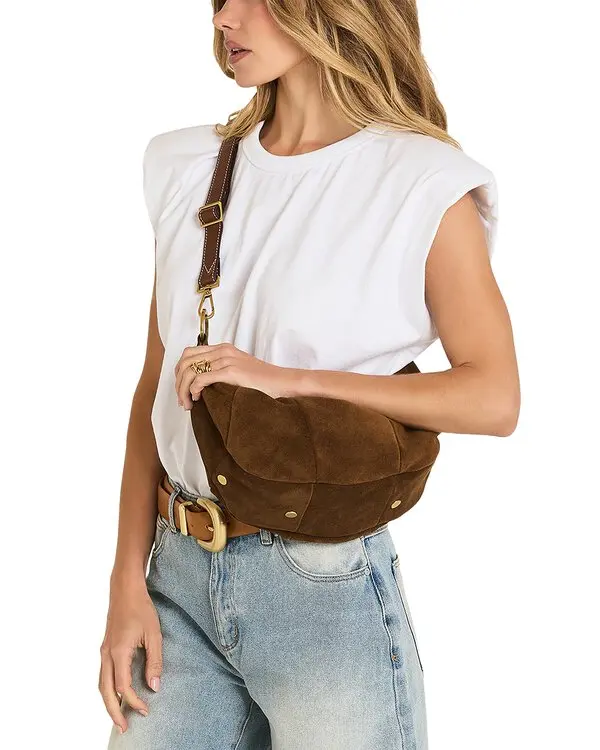 HAMMITT LOS ANGELES Erica Medium Leather Crossbody - Cinnamon Suede