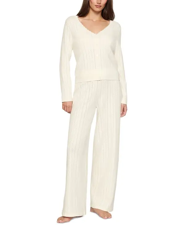 Eberjey Pointelle Knit Cardigan