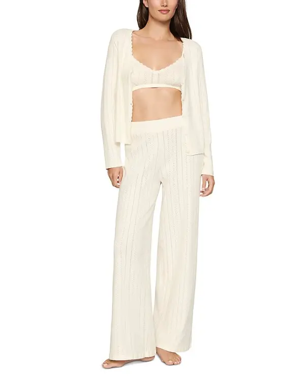 Eberjey Pointelle Sweater Pants - Ivory