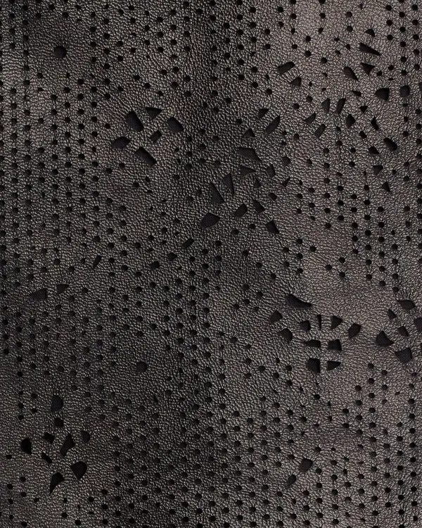 Lafayette 148 New York Laser Cut Leather Pencil Skirt