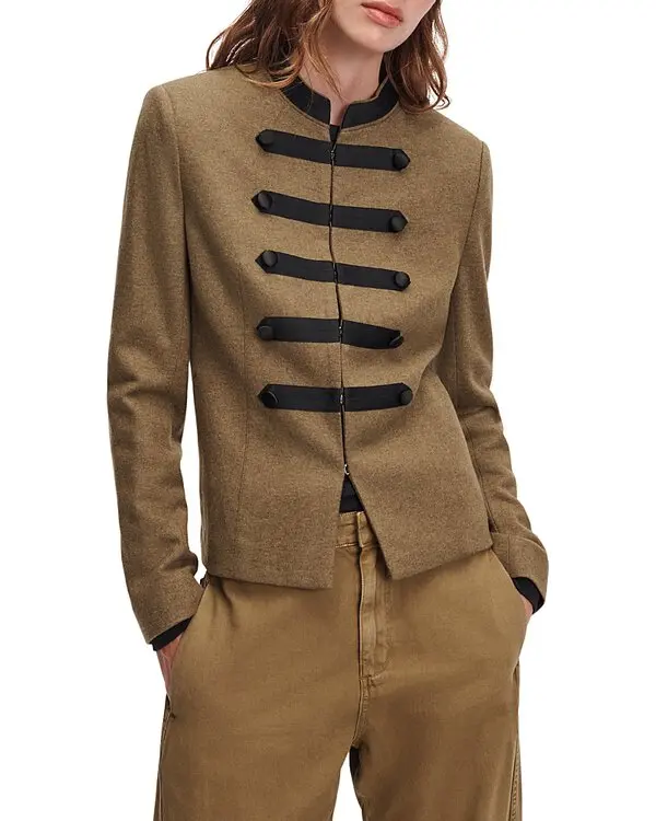 Rag & Bone Mercer Regalia Wool Long Sleeve Blazer - Army