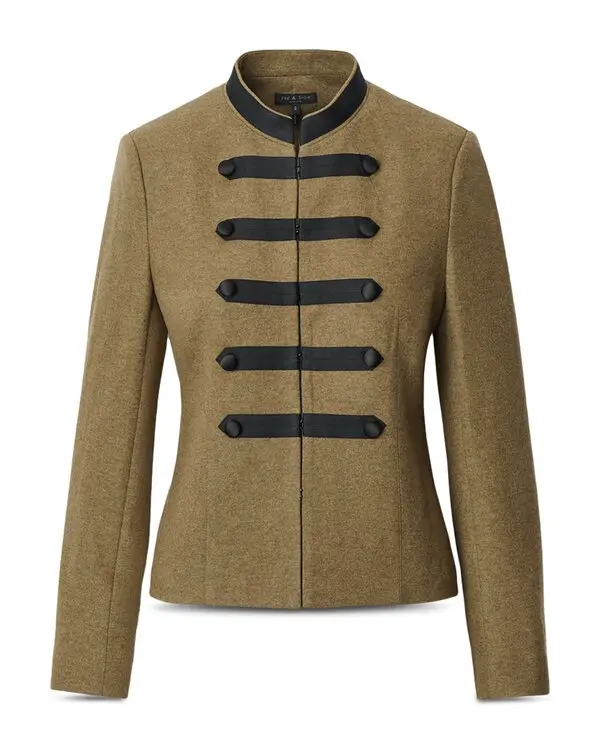 Rag & Bone Mercer Regalia Wool Long Sleeve Blazer - Army