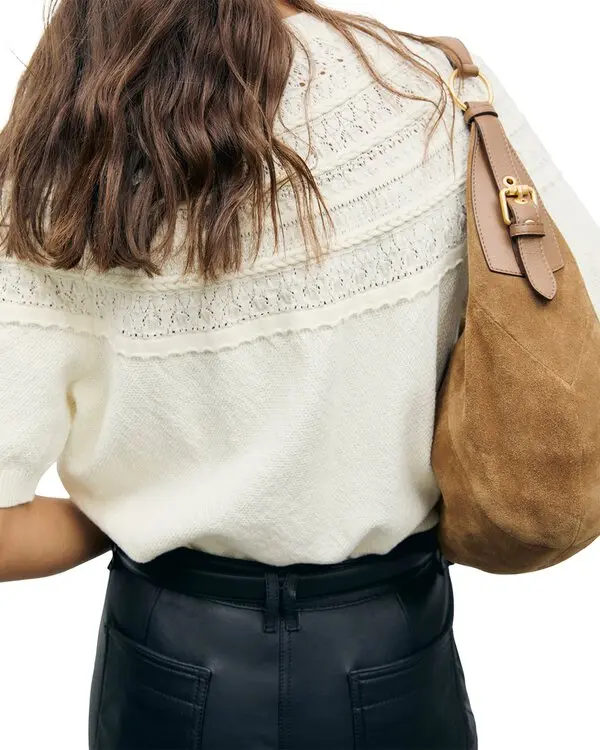 Gerard Darel Roberte Cotton Pointelle Sweater