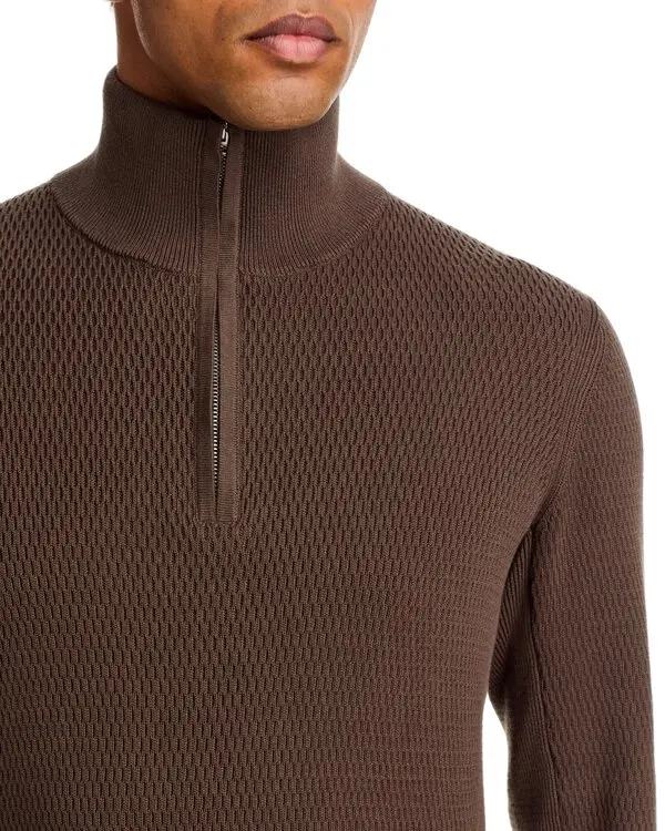 Rag & Bone Danton Quarter Zip Cotton Sweater