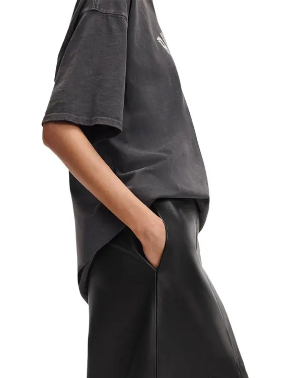 Rag & Bone Bessie Leather Midi Skirt