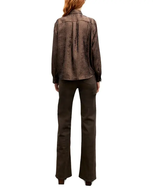 Gerard Darel Loyce Metallic Textured Blouse