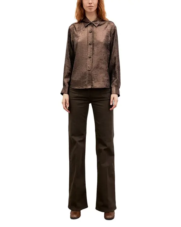 Gerard Darel Loyce Metallic Textured Blouse