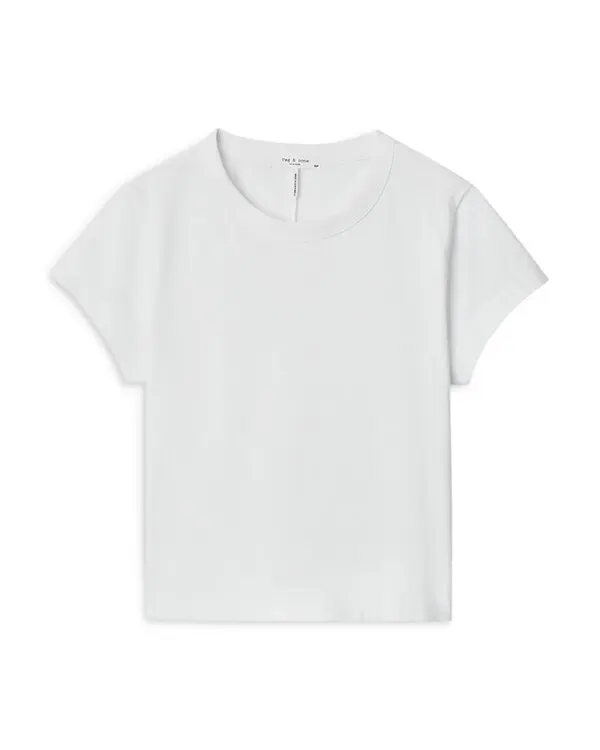 Rag & Bone Kelly Perfect Cotton Crewneck Tee - White