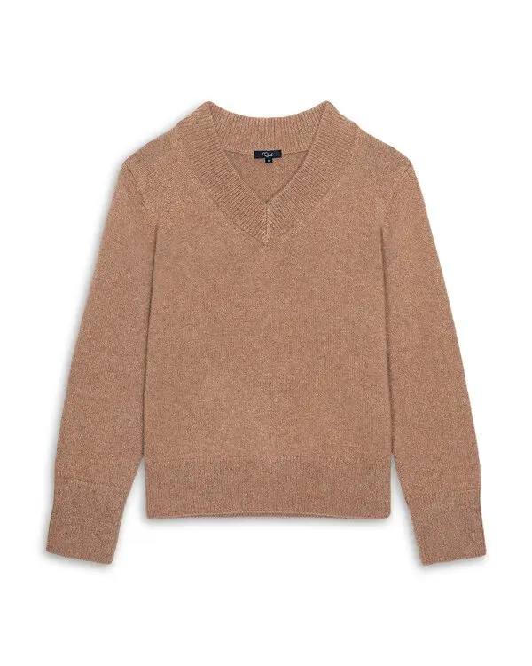 Rails Lidya Cotton, Wool & Cashmere V Neck Sweater