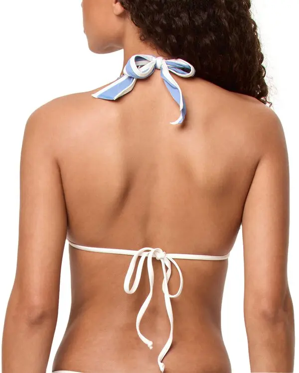 L*Space Mac Bikini Top - Chambray/cream