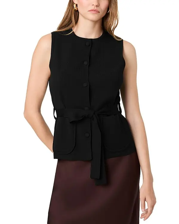 French Connection Maxime Knit Sleeveless Top - Black