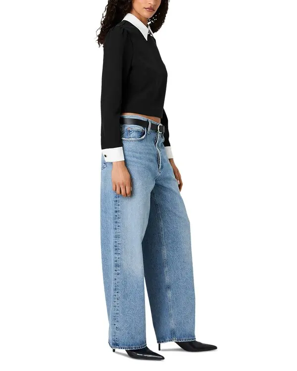 French Connection Echo Crepe Collar Top