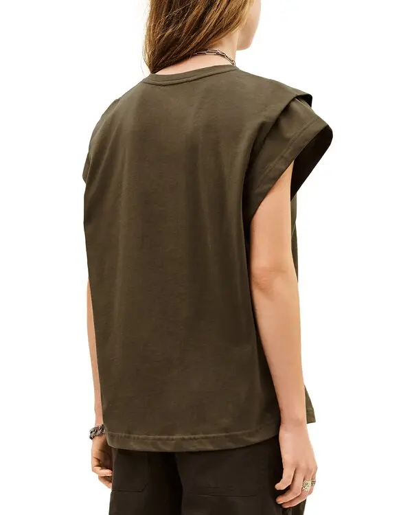 Ba&sh Pio Shoulder Pad Top - Mocha