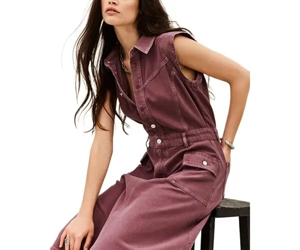 Ba&sh Cotton Midi Shirt Dress