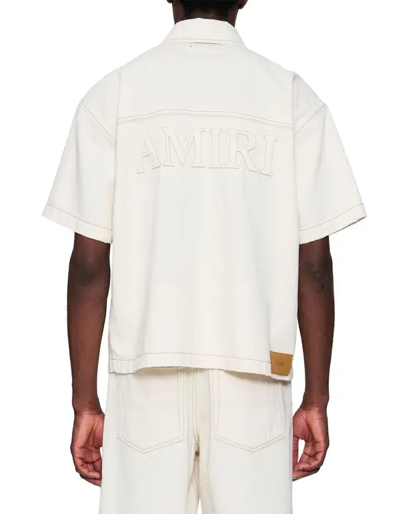 Amiri Denim Short Sleeve Shirt