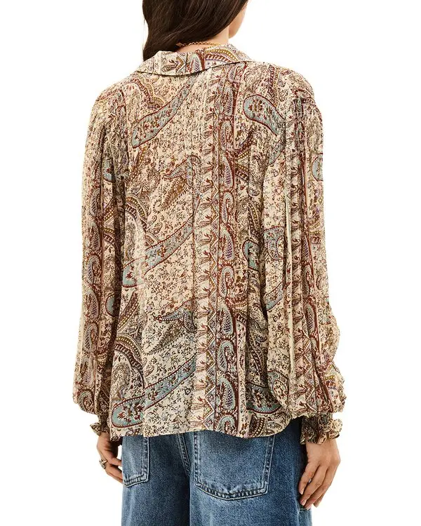 Ba&sh Cleo Printed Shirt - Blue