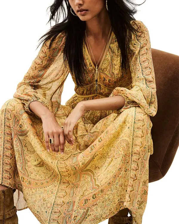 Ba&sh Chana Printed Maxi Dress