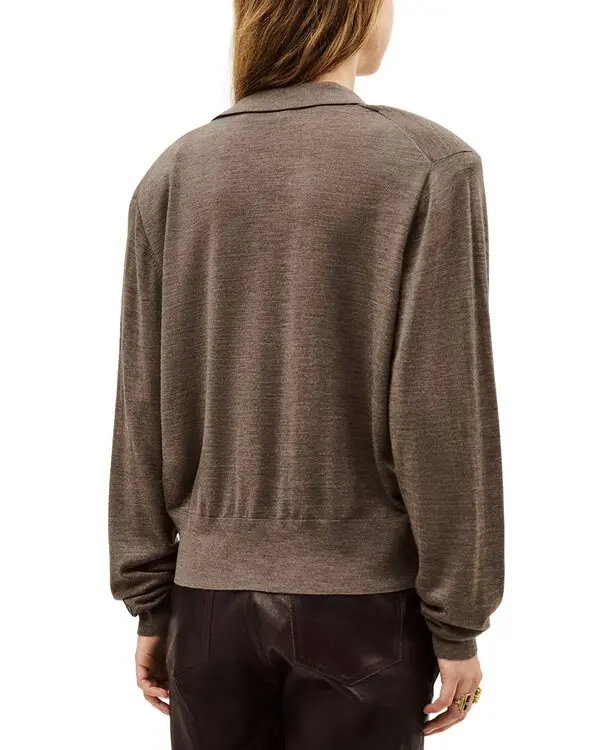Ba&sh Boston Button Front Wool Cardigan