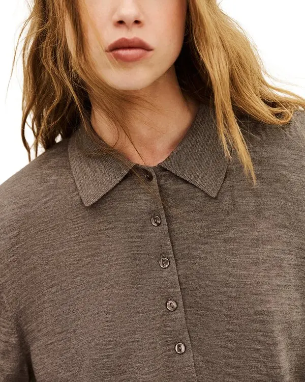 Ba&sh Boston Button Front Wool Cardigan