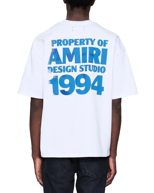 Amiri Design Studio 1994 Logo Cotton T-shirt - White