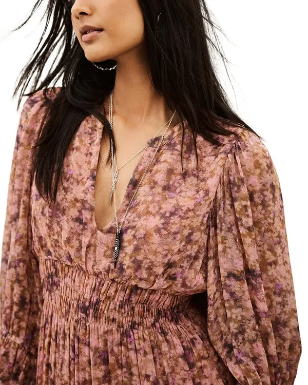 Ba&sh Aema Printed Midi Dress