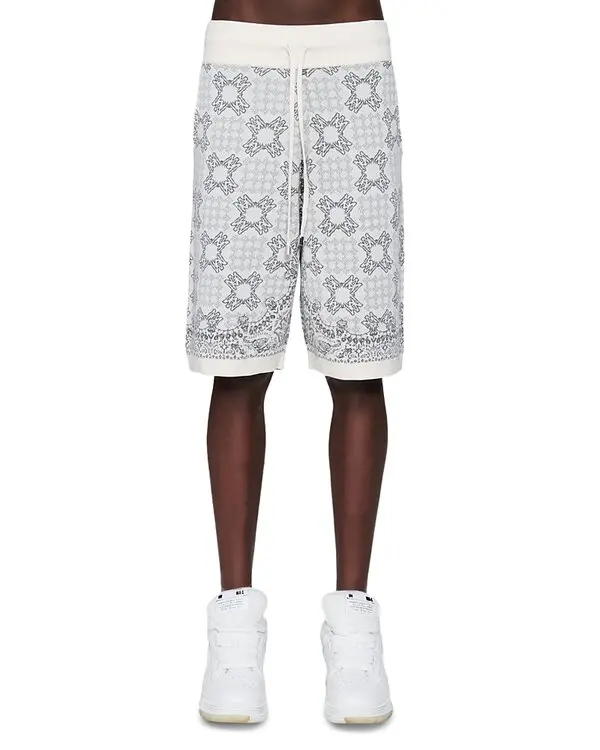 Amiri Check Pattern 10.25 Knit Drawstring Shorts - Alabaster