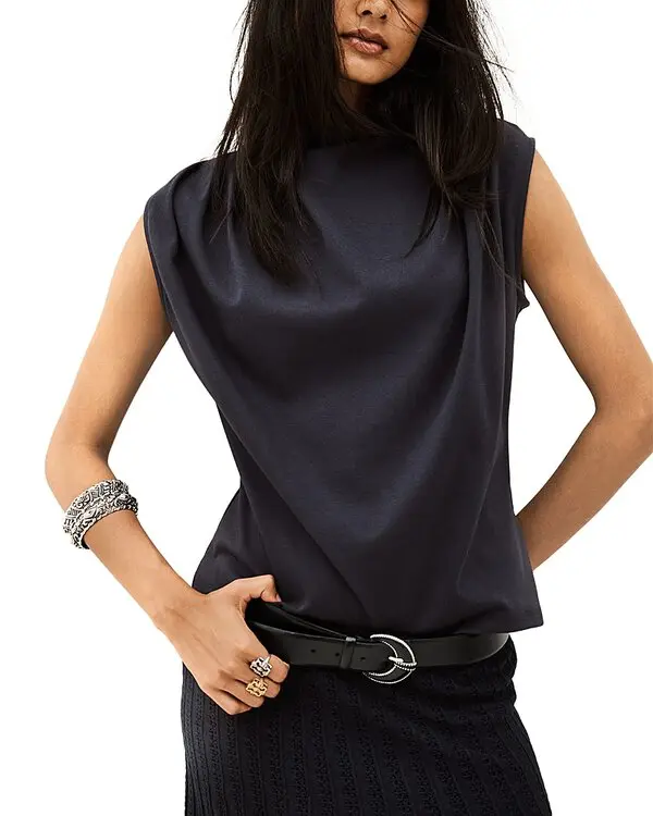 Ba&sh Hoda Draped Top - Ink