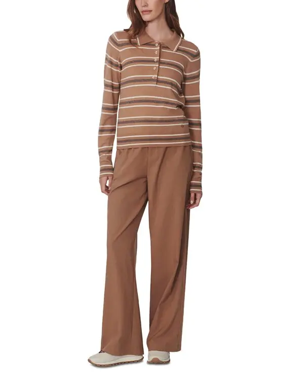Varley Mayra Striped Knit Polo