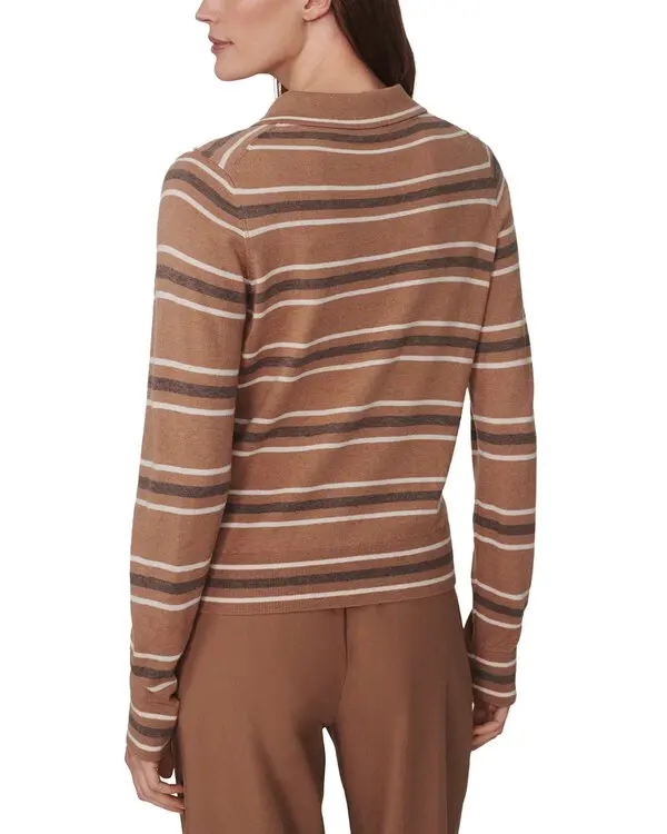 Varley Mayra Striped Knit Polo