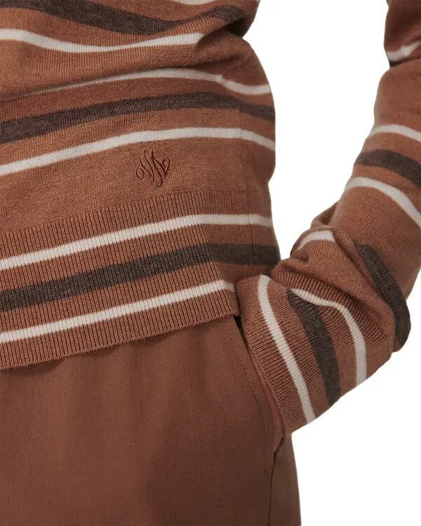 Varley Mayra Striped Knit Polo