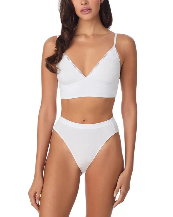 ON GOSSAMER Cabana Ribbed Bralette - White