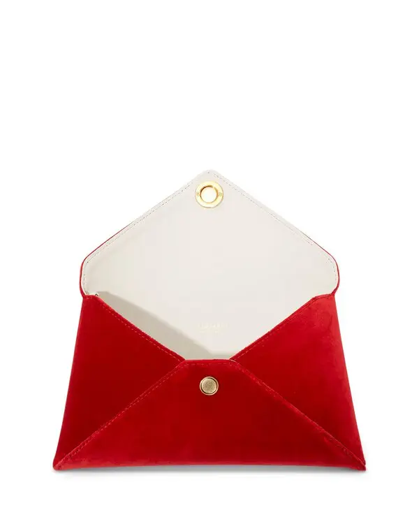 Altuzarra Velvet Envelope Clutch - Grenadine