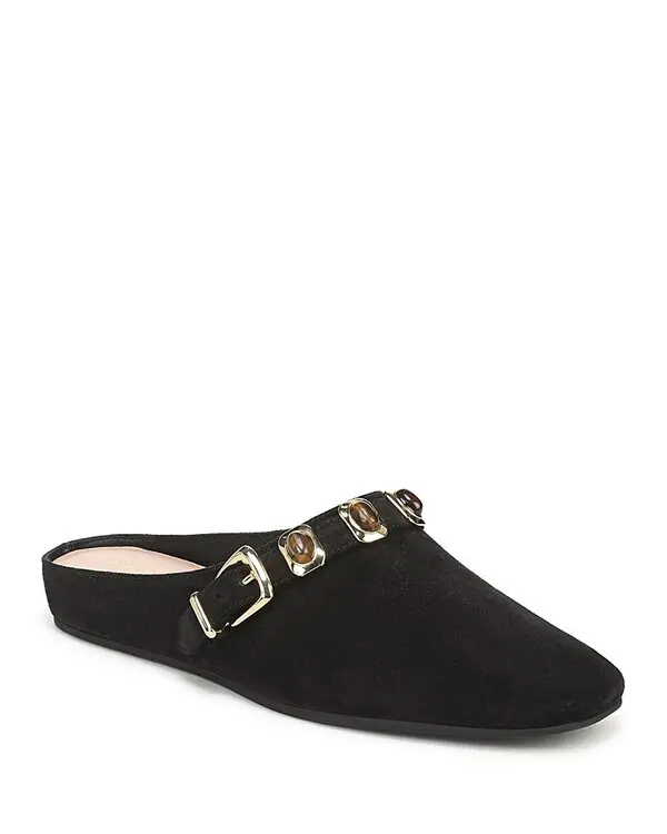 Veronica Beard Narcisa Embellished Mules - Black