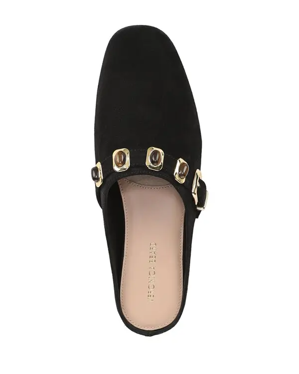 Veronica Beard Narcisa Embellished Mules - Black