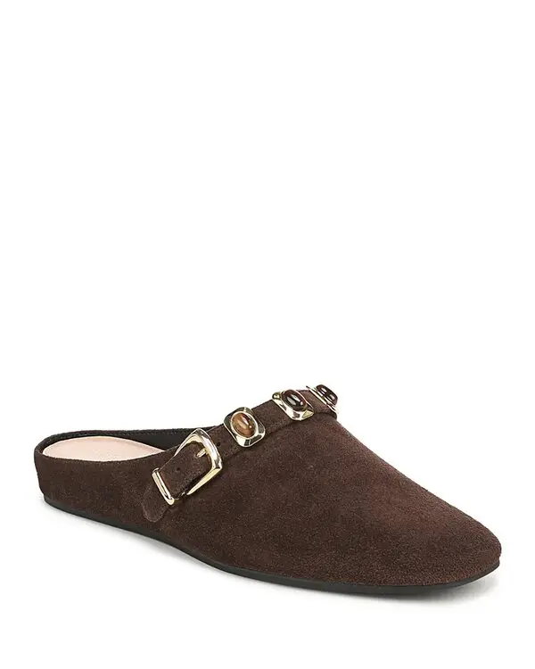 Veronica Beard Narcisa Embellished Mules - Espresso