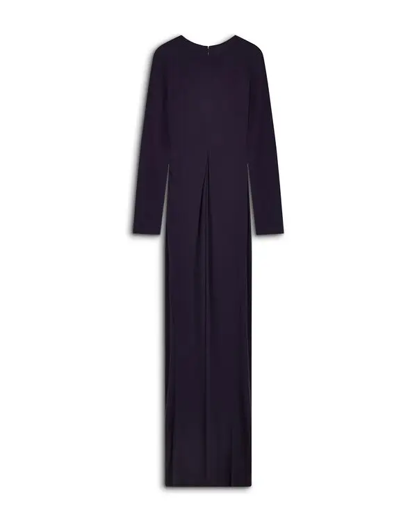Emporio Armani Long Sleeve Ruched Column Dress
