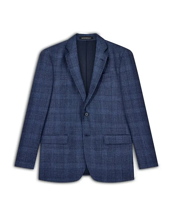 Emporio Armani Classic Fit Plaid Check Blazer